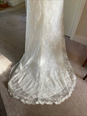 Azazie | Dresses | Azazie Ivory Lace Sheath Wedding Dress | Poshmark